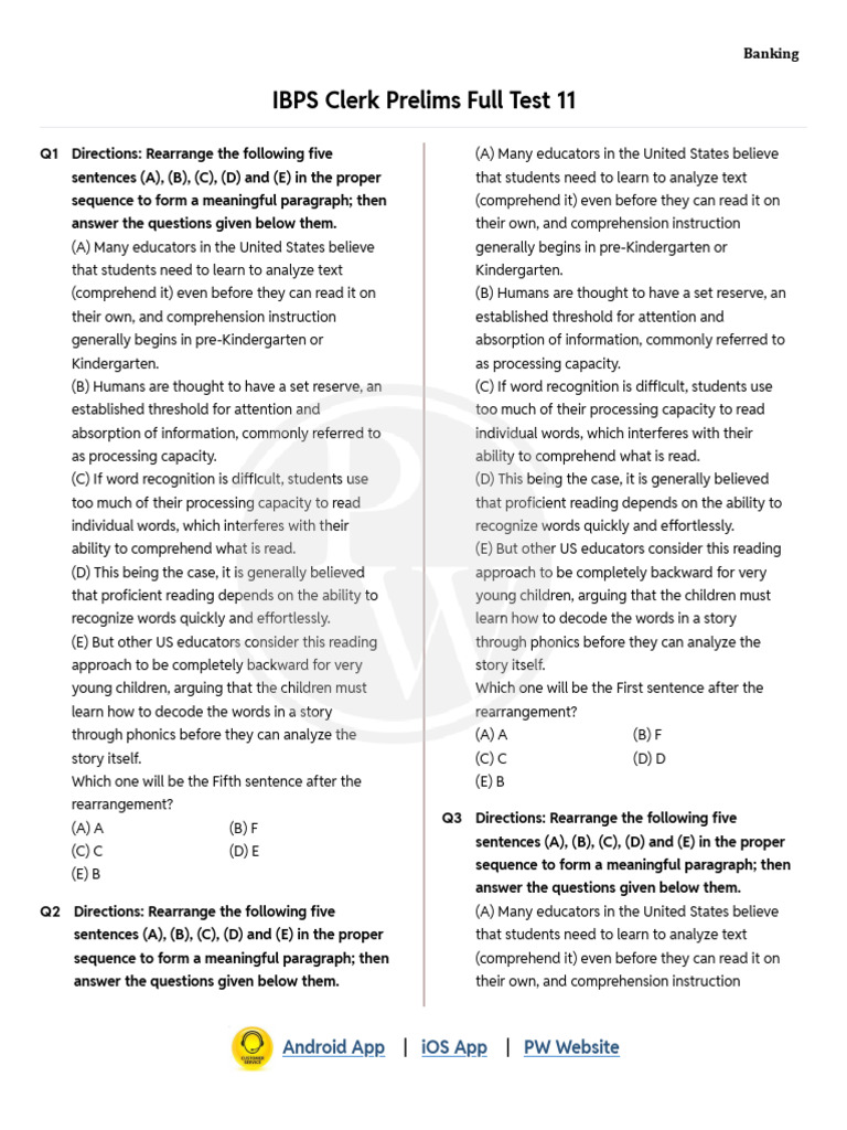 Drona Mock 15 Explanation | PDF | Senses | Reading Comprehension
