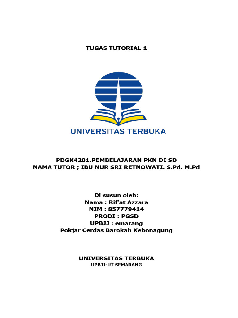 TUGAS - TUTORIAL - MANDIRI - PKN - 1-RIF'AT AZZAHRA | PDF