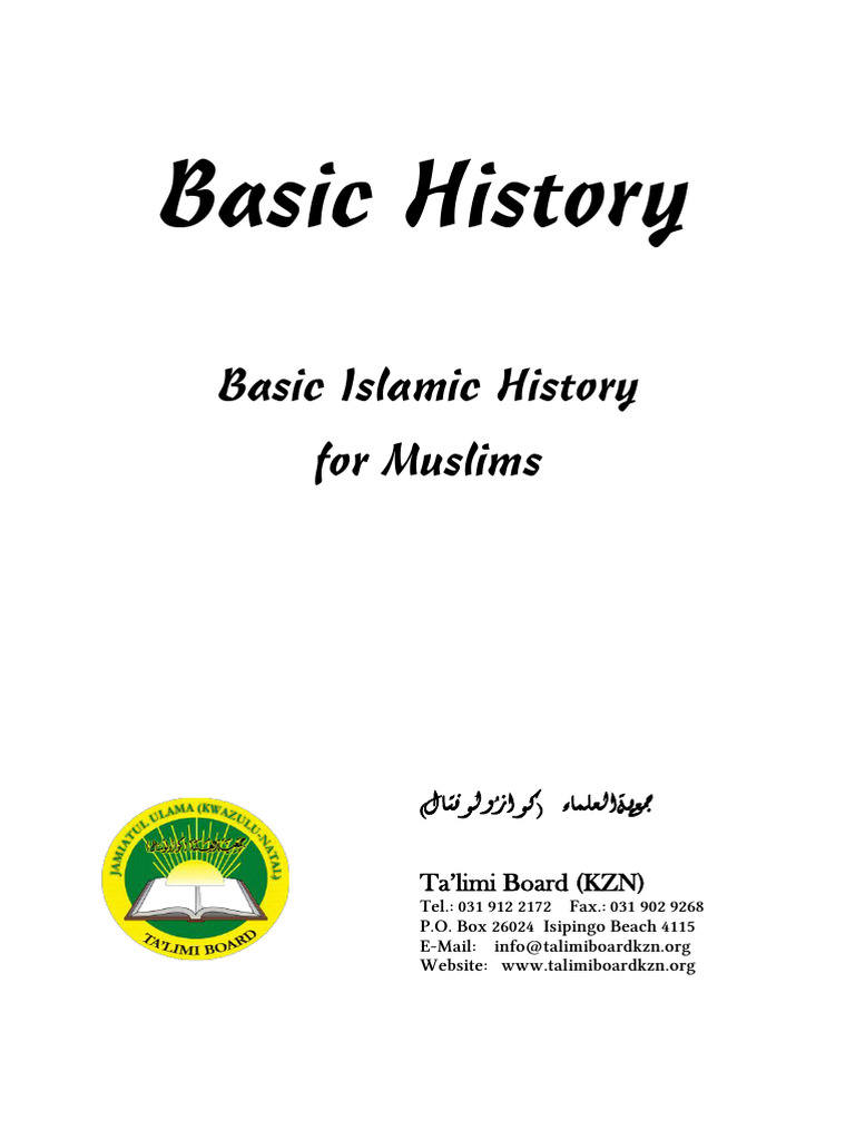 Basic History - 1st Ed Talimi Board KZN | PDF | Prophets And Messengers In Islam | God In Islam