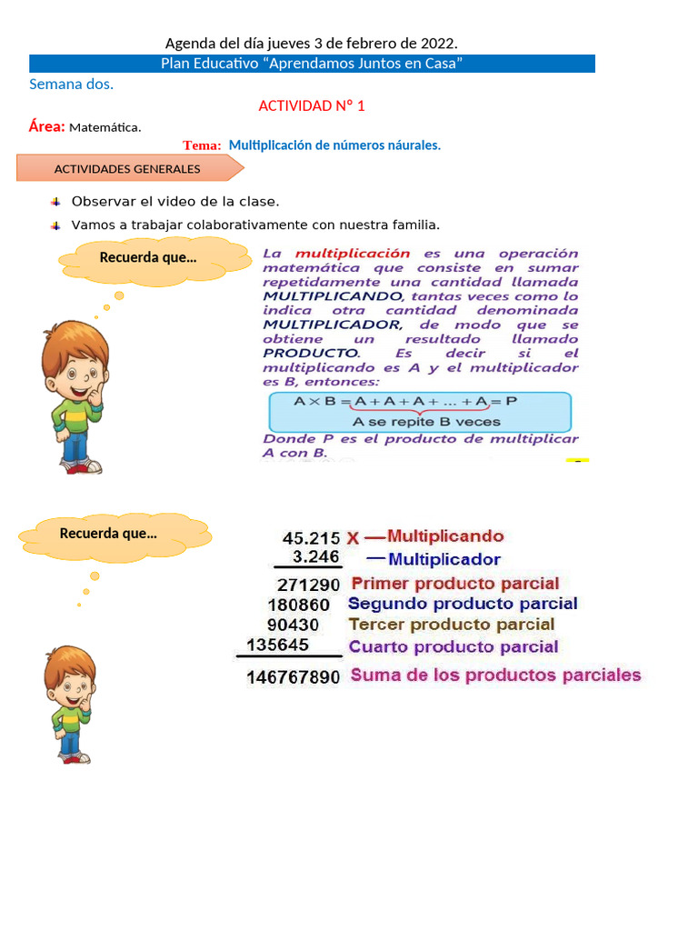 Actividades Educativas 3 Febrero 2022 | PDF