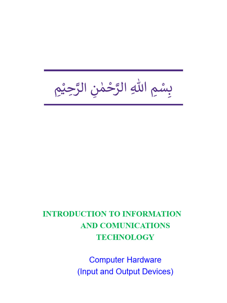 Lec 04 - 05 Computer Hardware (IO Devices) | PDF | Computer Monitor | Liquid Crystal Display