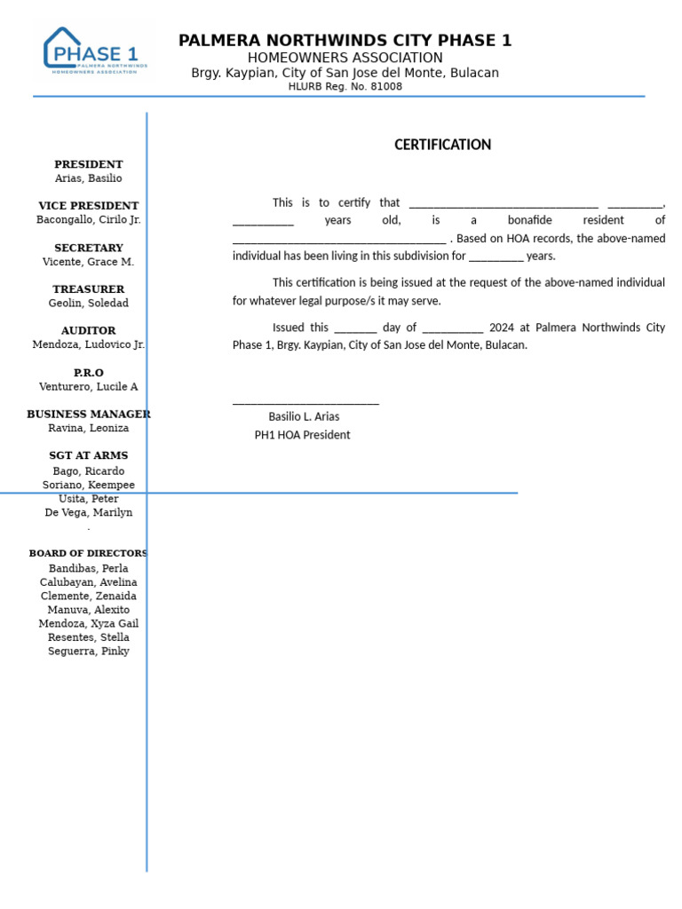 CC&Rs for Palmera Northwinds City | PDF