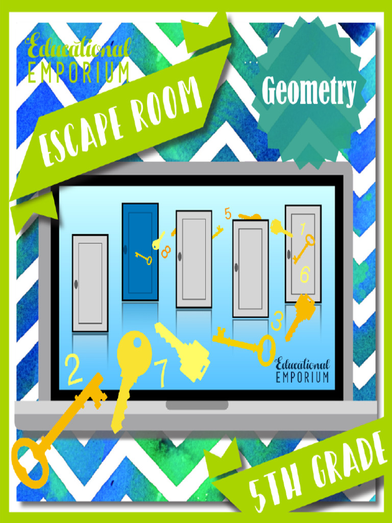 5 - NO PREP 5th Grade Geometry Escape Room Math | PDF | Rectangle | Shape