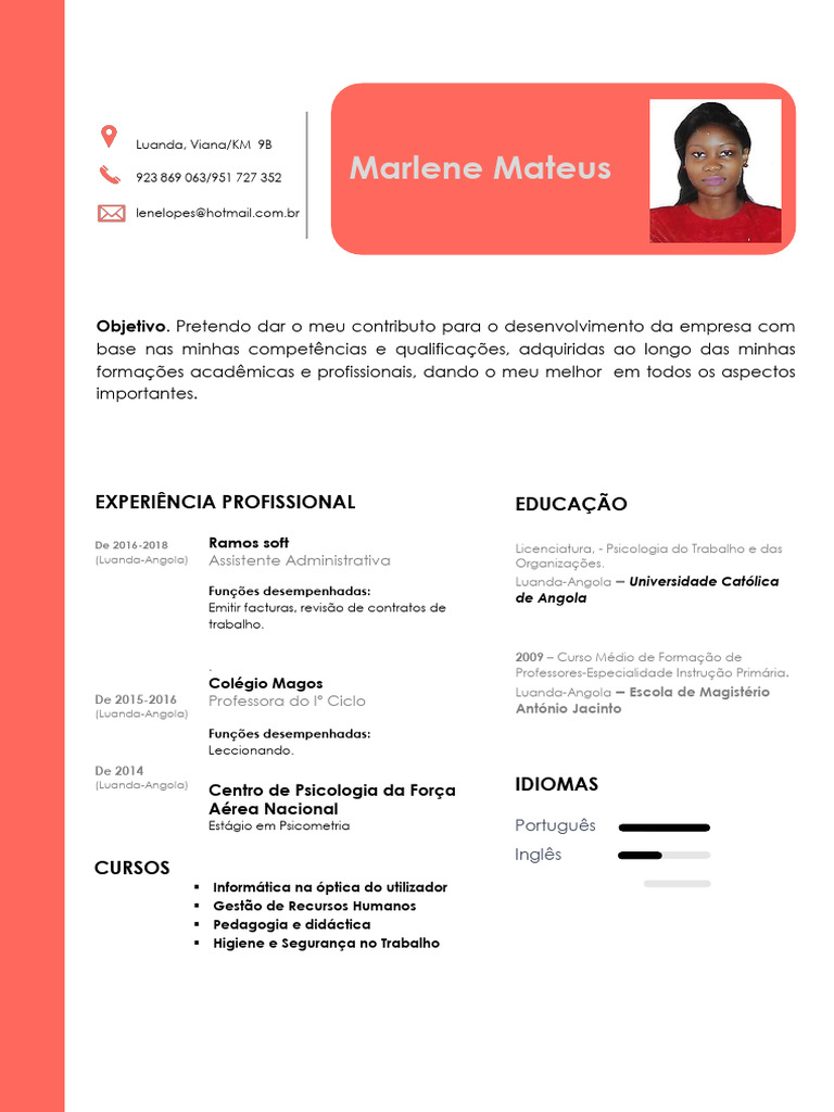 CV Marlene Mateus | PDF