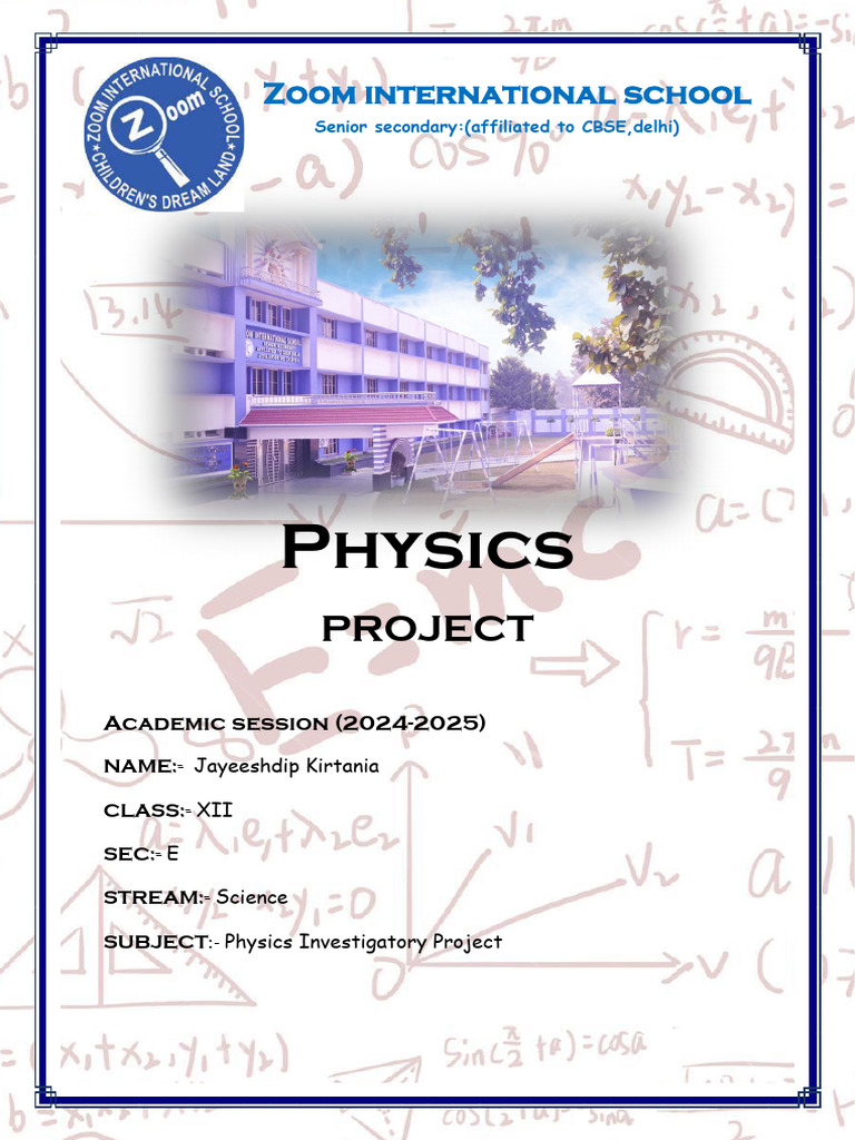 Internal Resistance of a Cell Project | PDF | Electromagnetism ...