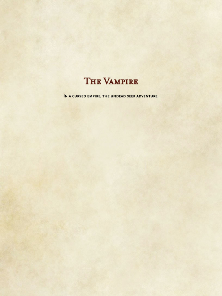 The Vampire (v1, Release) | PDF | Vampires