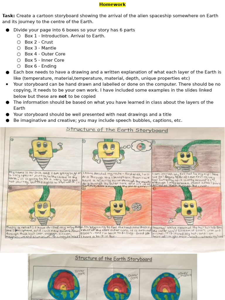 Journey to the Earth storyboard (1) | PDF