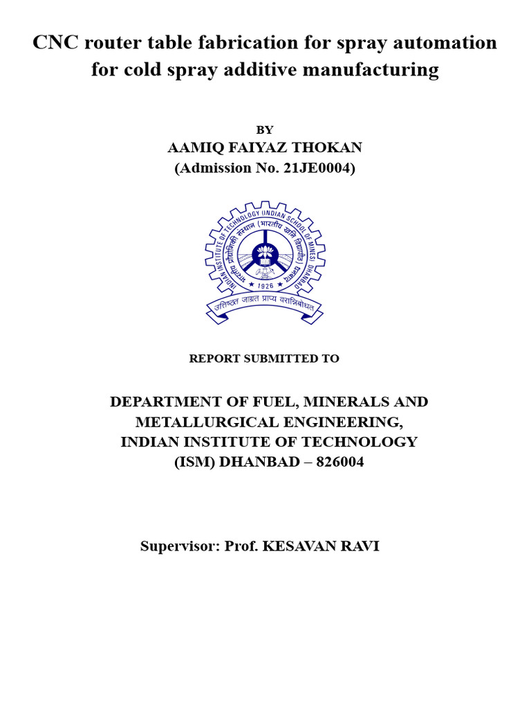 8th Sem Project Report 250502 163338 | PDF | 3 D Printing | Machine ...