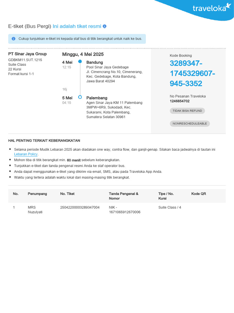 BUS AWAY E-Ticket | PDF