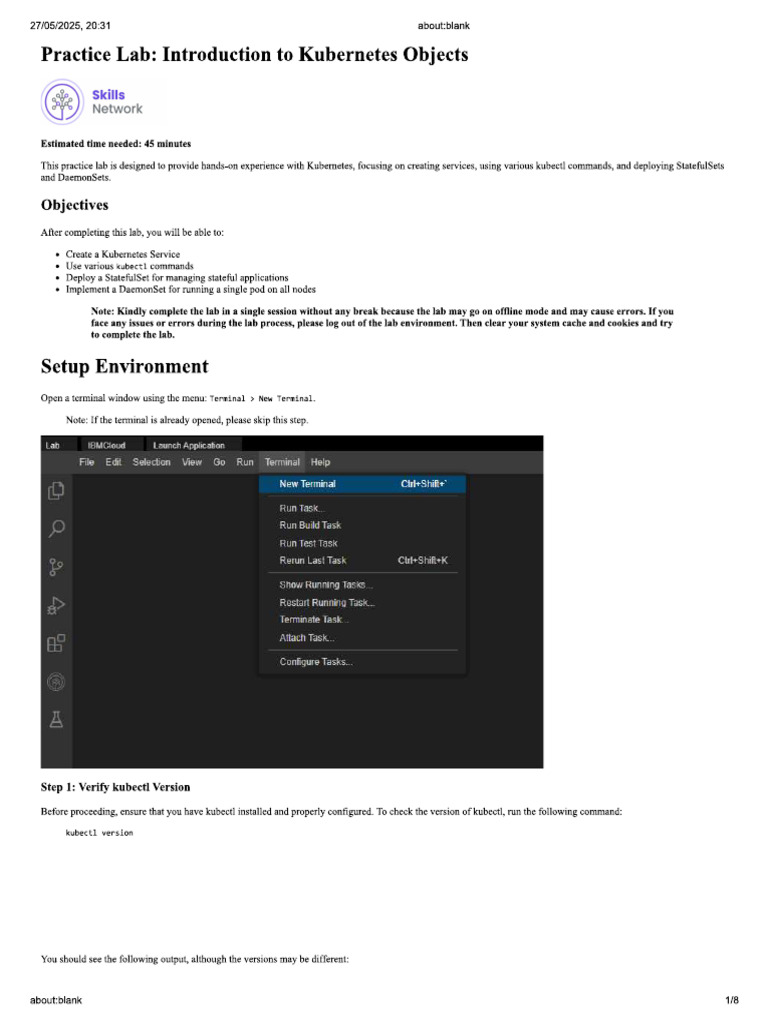 Kubernetes Lab1 | PDF