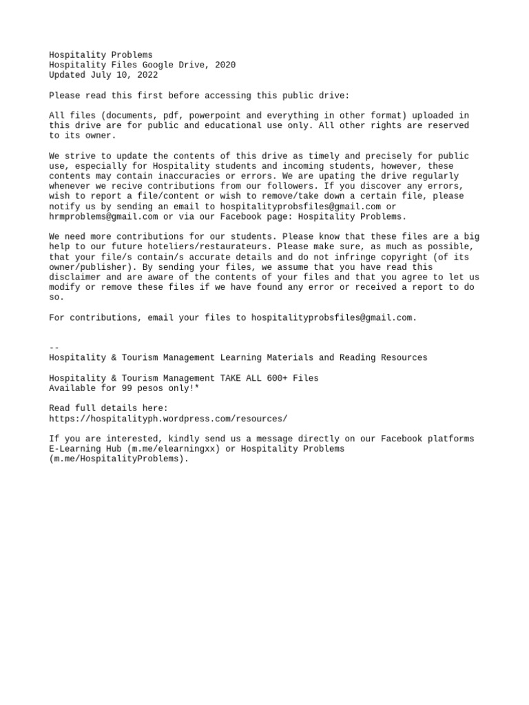READ ME FIRST - Disclaimer | PDF