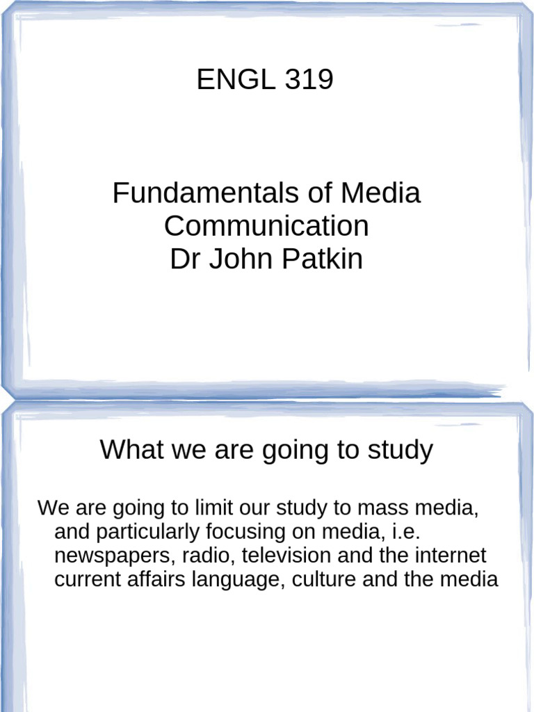 Week 1 - Types of Media (P) | PDF | Semantics | Semiotics