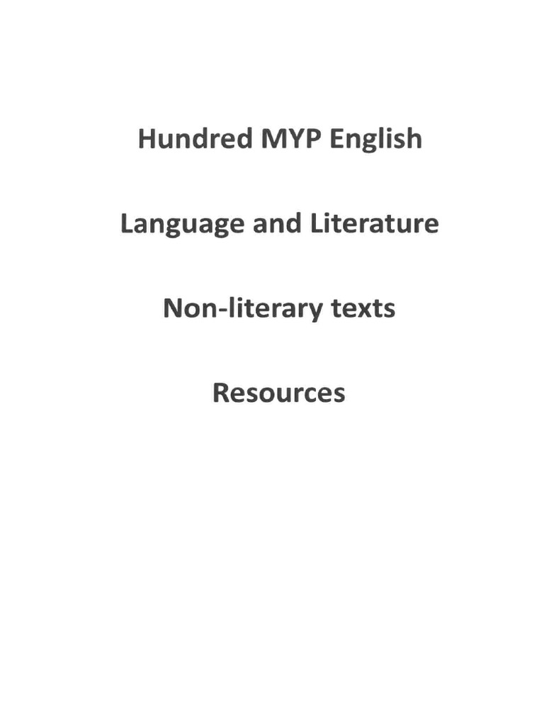 Paper One - Non Literary Texts | PDF