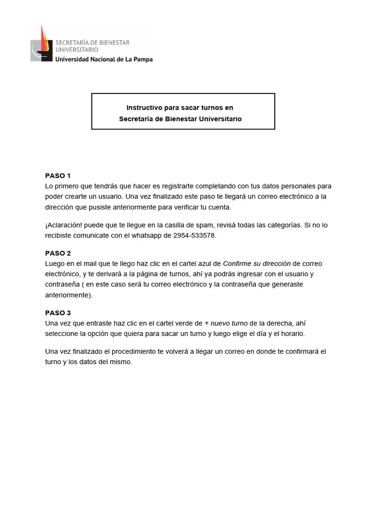 PASO 4 Instructivo para Sacar Turnos | PDF