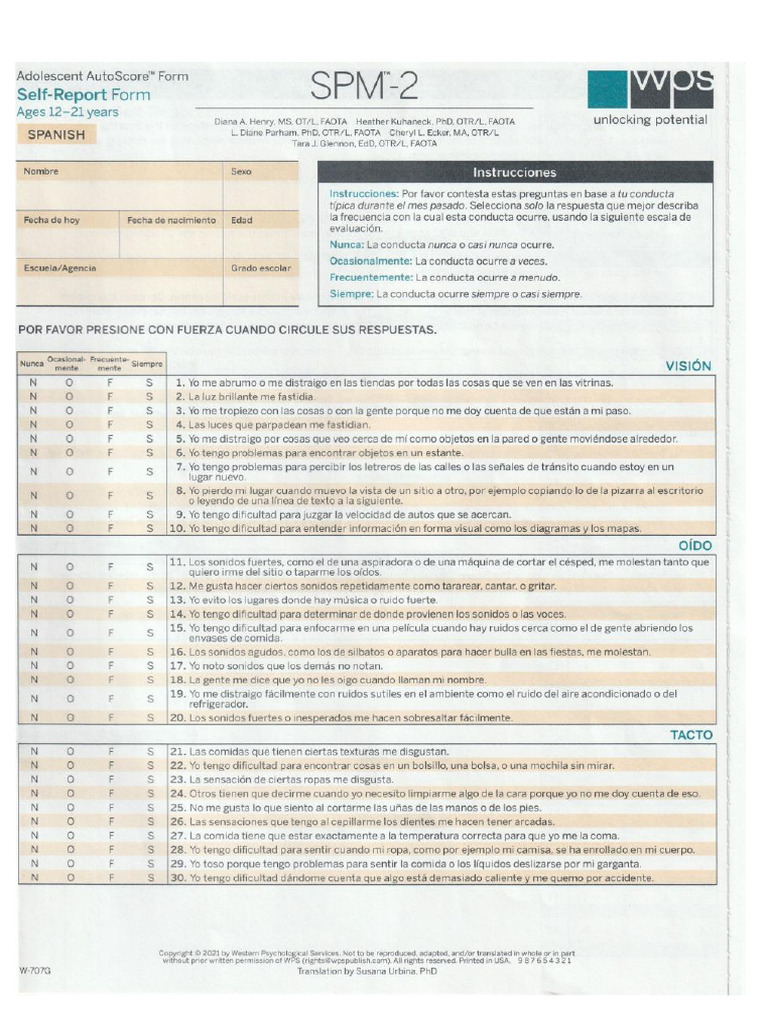 12-21 Self Report | PDF