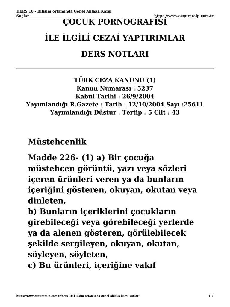 ders-10-bilisim-ortaminda-genel-ahlaka-karsi-suclar | PDF