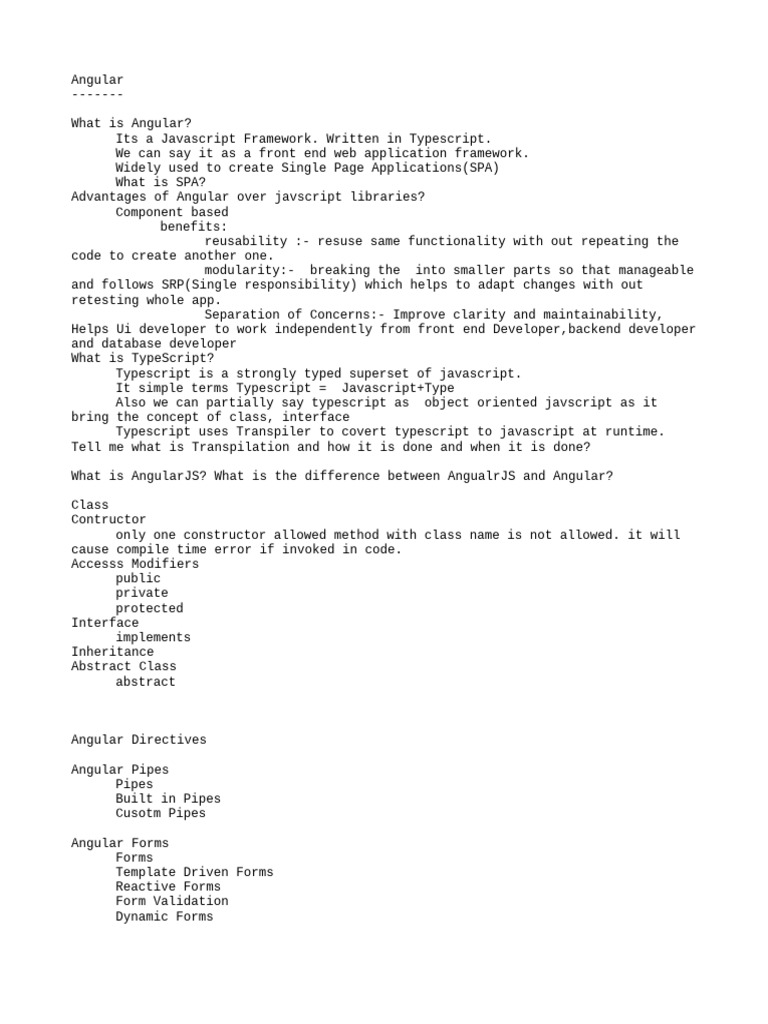 Angular Interview Study | PDF