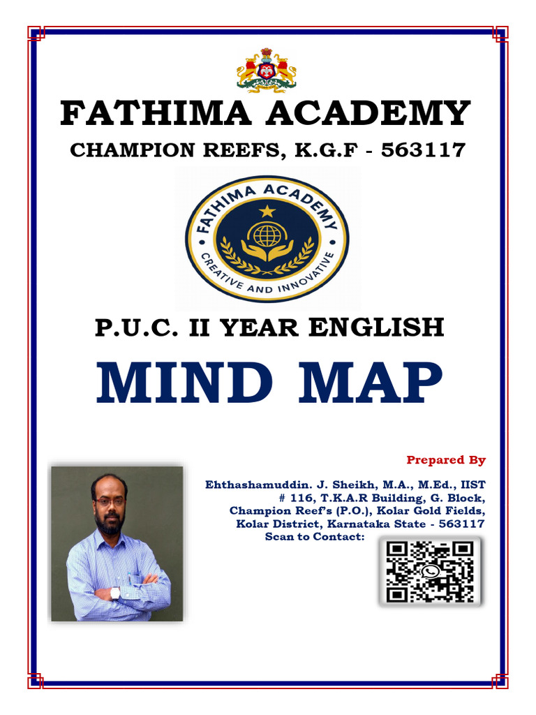 II PUC English Mind Map - 2025 | PDF