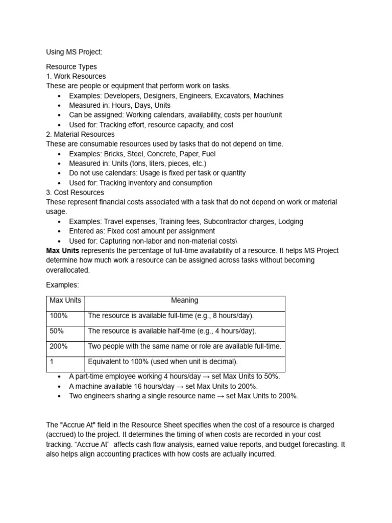 2025 Using MS Project Resource Sheet | PDF | Business