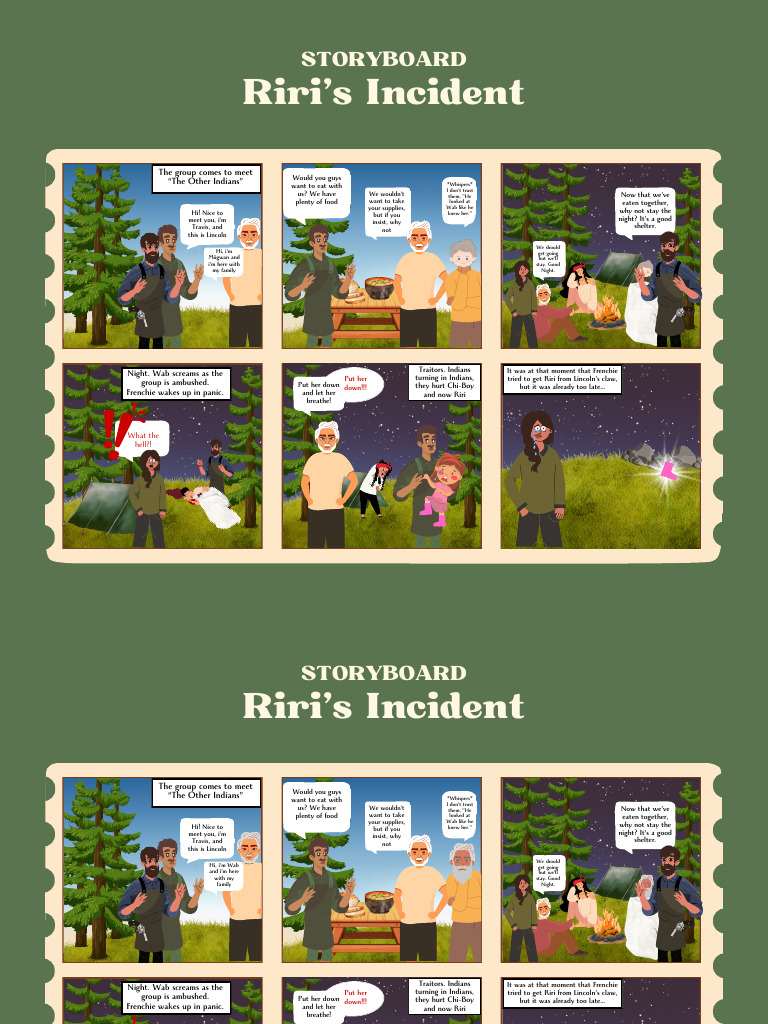 Retelling A Story in A Comic Strip in Green Cream Friendly Hand Drawn ...