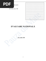 Model Matematica Evaluarea Naţională 2025 | PDF