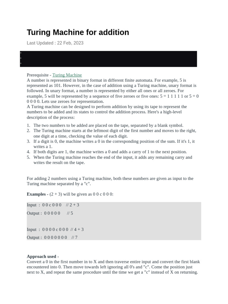 Turing Machine Question | PDF | Automata Theory | String (Computer Science)
