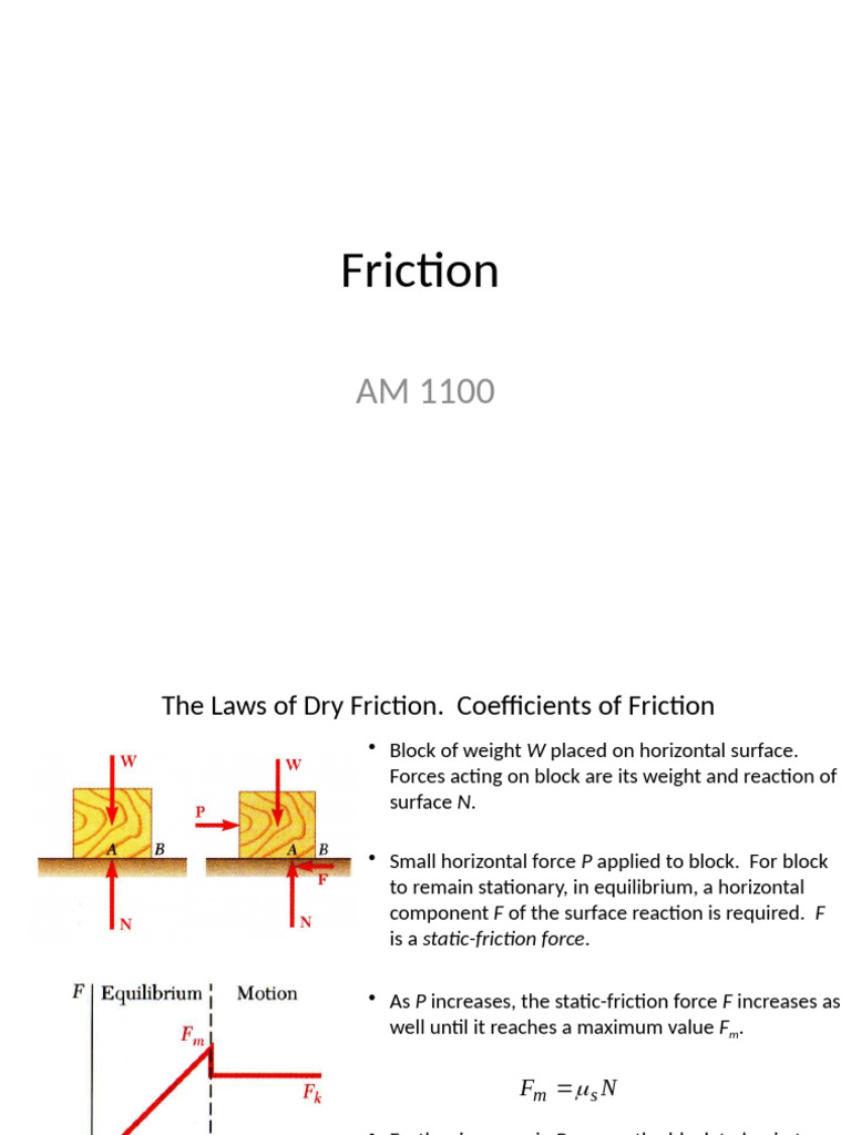 Lecture11 Friction | PDF | Friction | Force