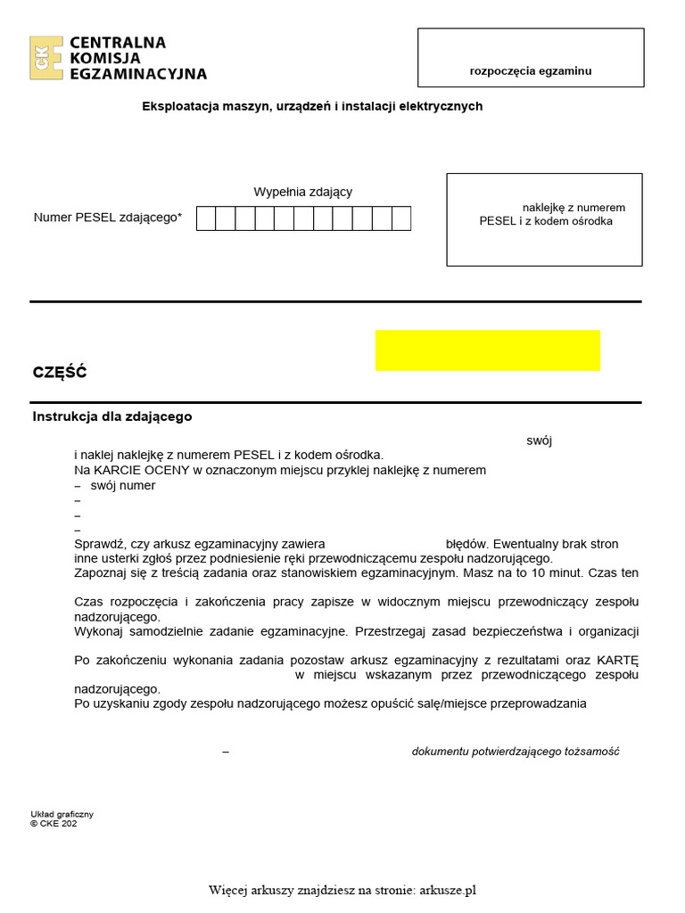 Ele05 2024 Styczen Egzamin Zawodowy Praktyczny | PDF