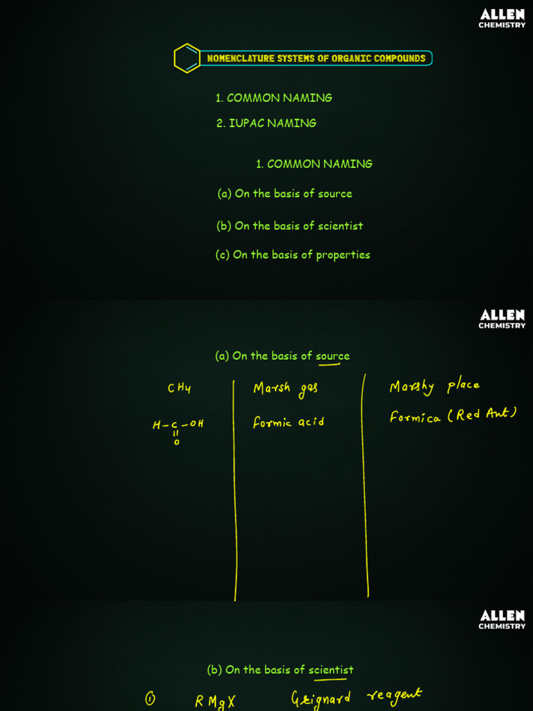 Allen online Lectur IUPAC Nomenclature-05-01 | PDF | Methyl Group | Alkane