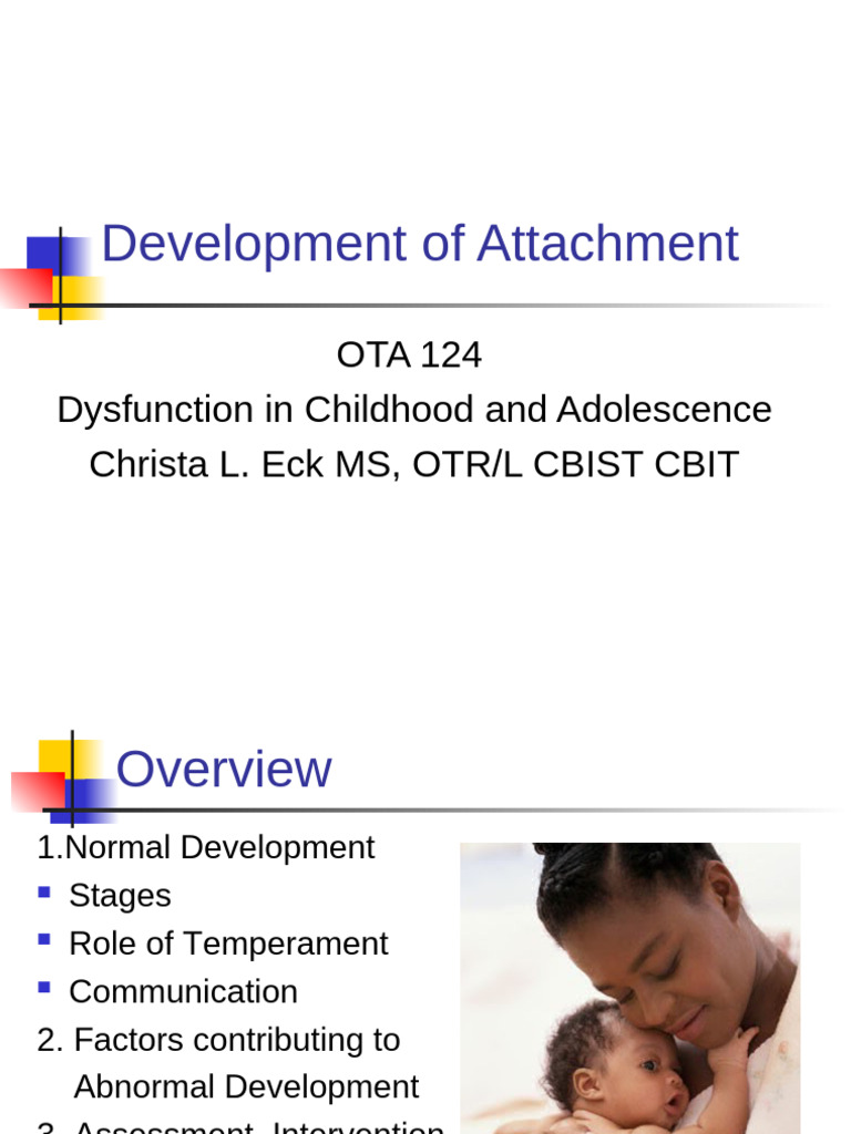 Development of Attachment OTA 124 Eck PPT | PDF | Attachment Theory ...