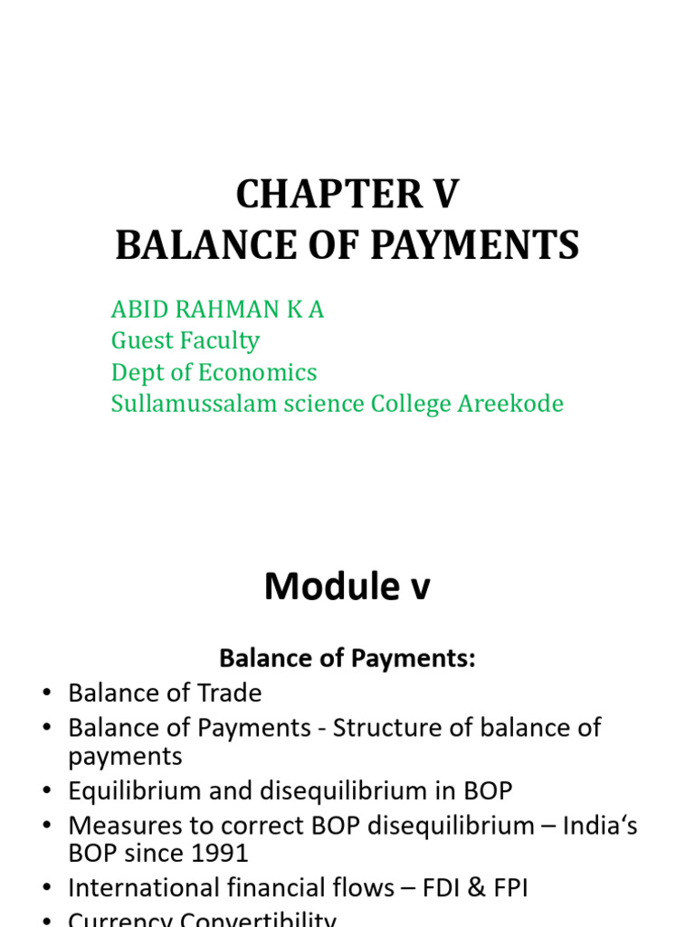 Understanding Balance of Payments Concepts | PDF | Balance Of Payments ...