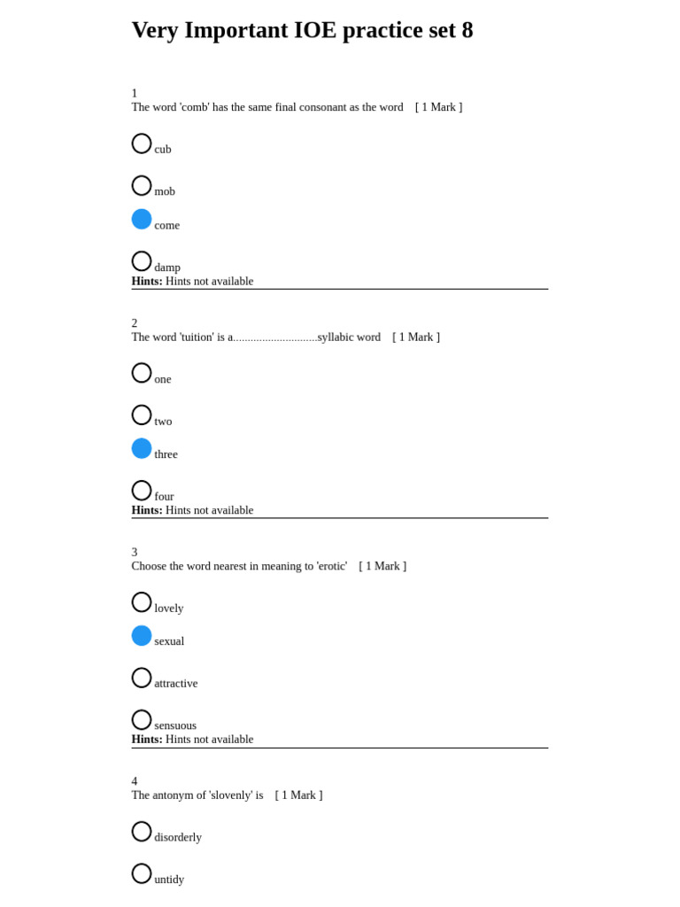 Very Important IOE Practice Set 8 | PDF | Electronvolt | Metrology