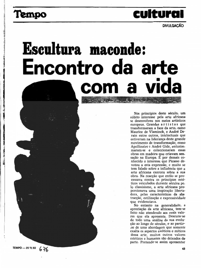 Escultura Makonde 1 | PDF | Escultura | As artes