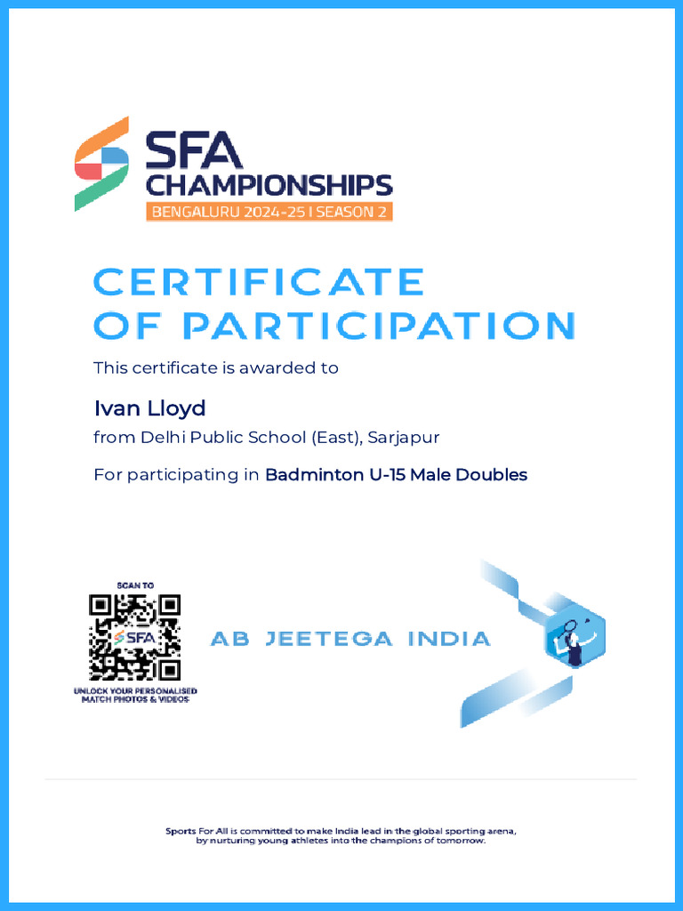 Participant - Certificate - Sfa - 02 01 2025 - 06 46 26 31361115774 | PDF