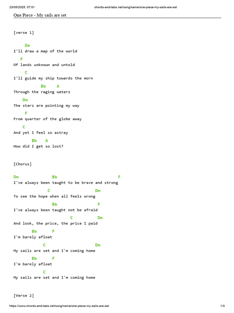 My Sails Are Set | PDF