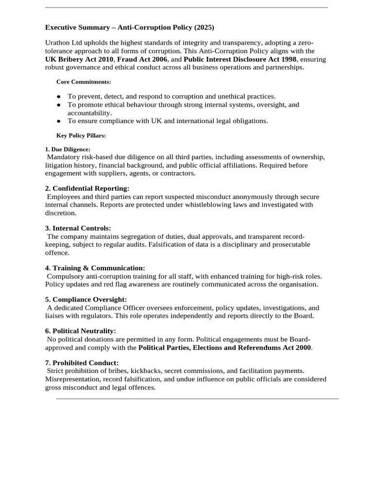 4.3 Anti-Corruption Policy | PDF