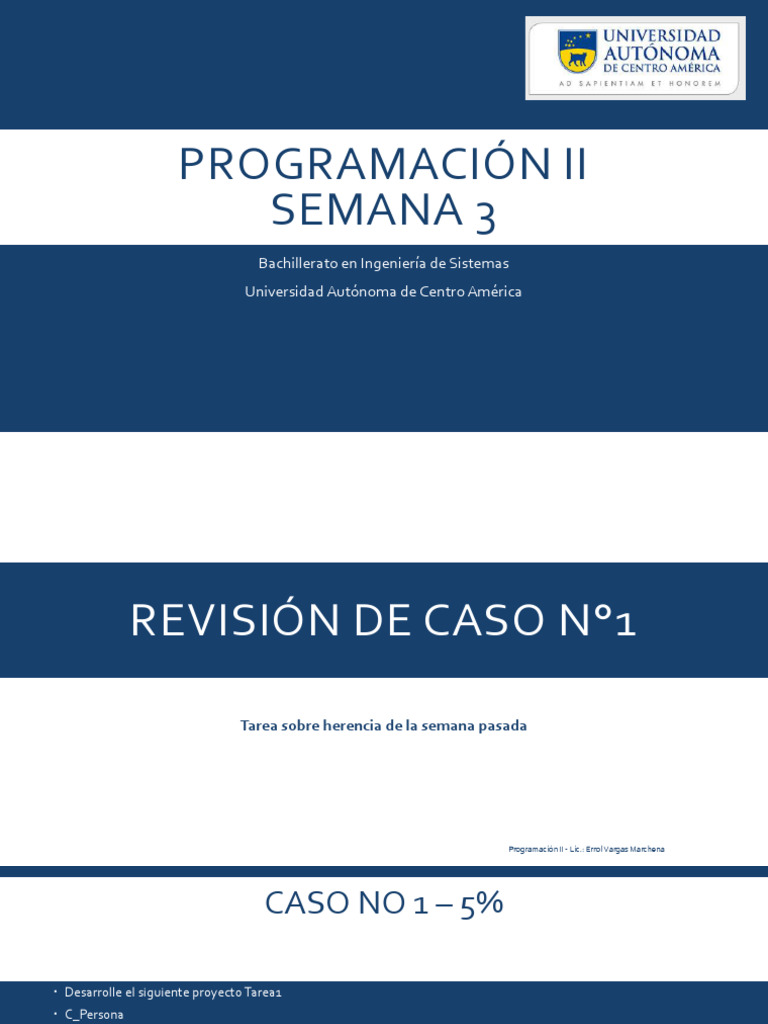 Programacion II - Semana 03 | PDF | Herencia (Programación Orientada a Objetos) | Objeto ...
