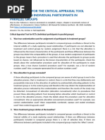 PEDro Scale Administration Guide | PDF