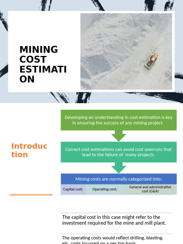 Mining Cost Estimation | PDF | Mining | Cost
