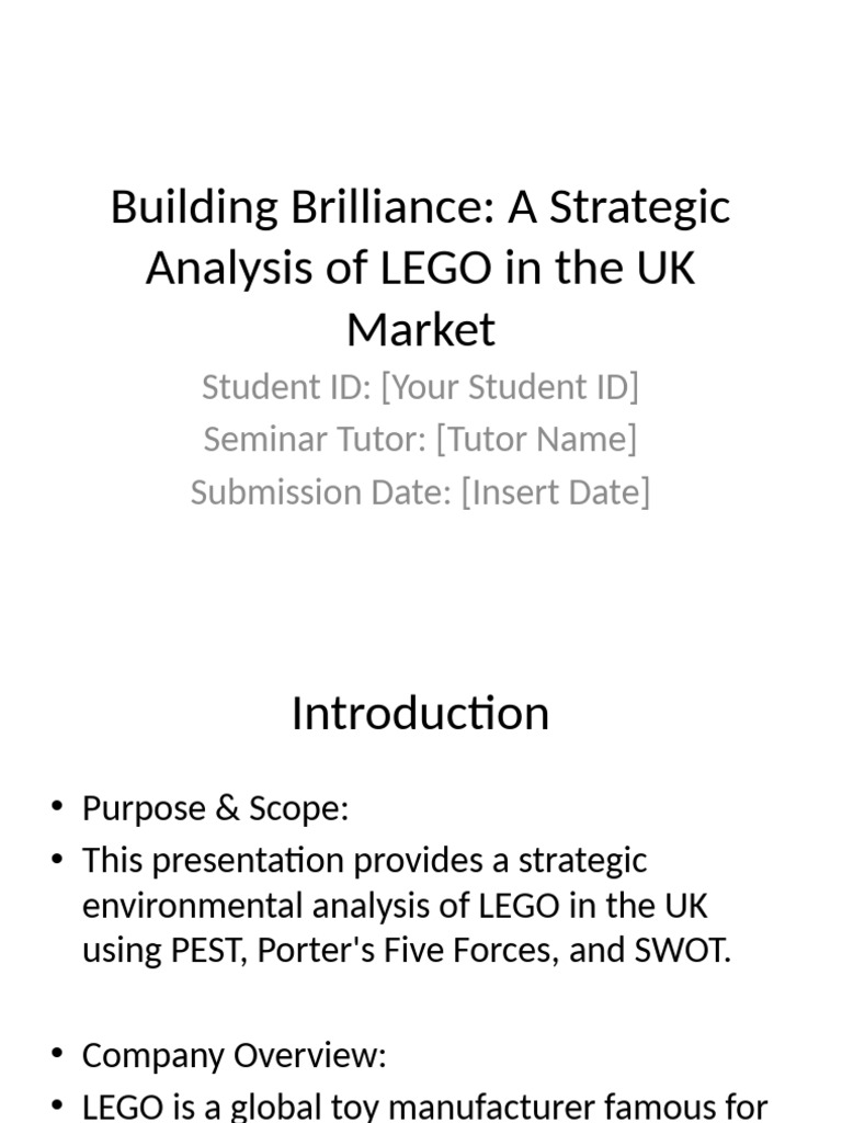 LEGO UK Market Strategy Analysis | PDF | Cost Of Living | Swot Analysis