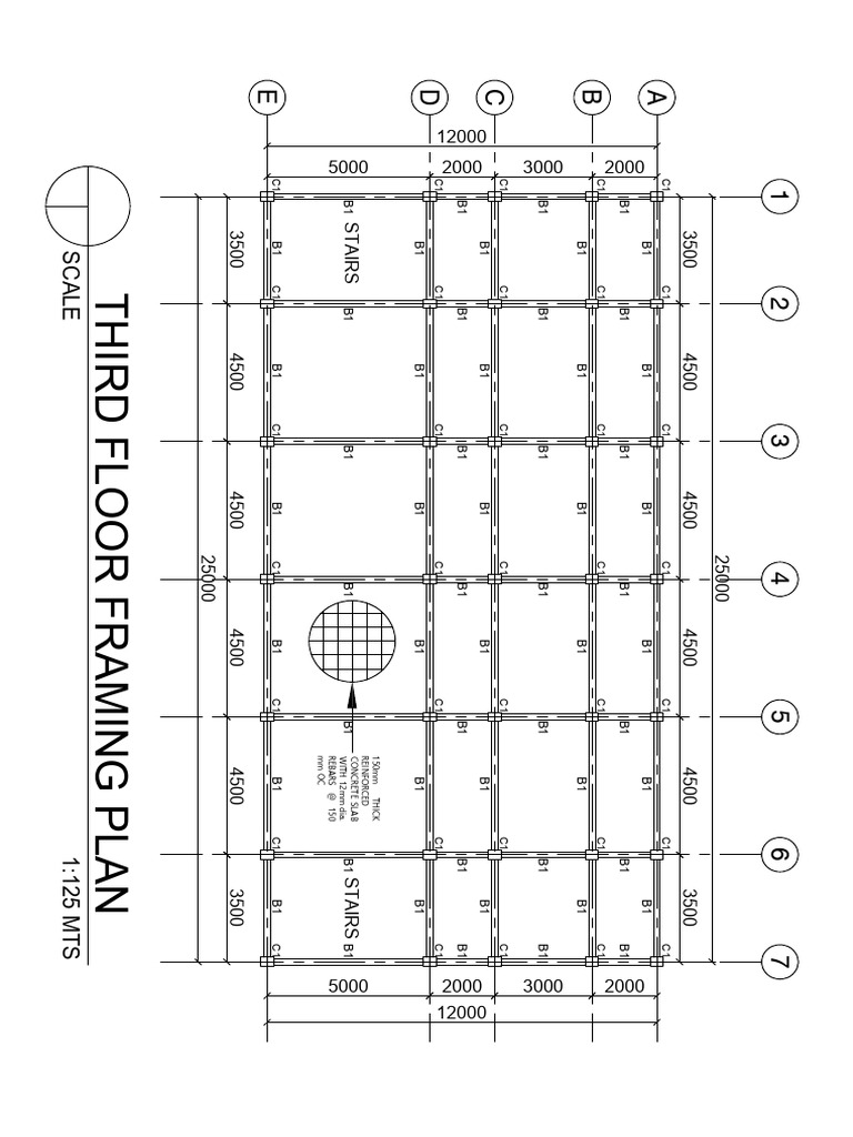 Third Floor Framing Plan | PDF | Civil Engineering | Real Estate