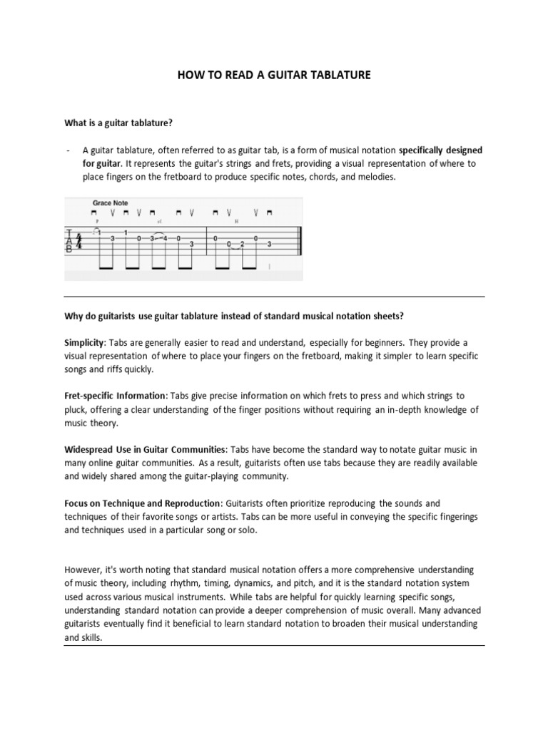 Session 6 How To Read Guitar Tabs | PDF | Guitars | Musicology