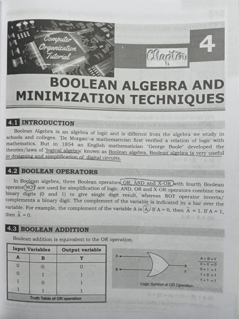 CH 4 Boolean Algebra | PDF