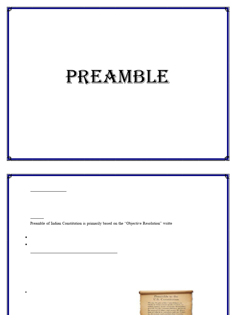 PREAMBLE of Constitutiona Notepdf | PDF | Political Science | Justice