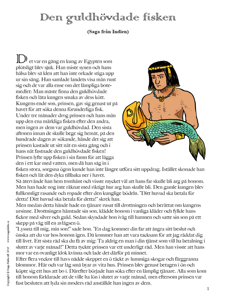 Den Guldhovdade Fisk | PDF