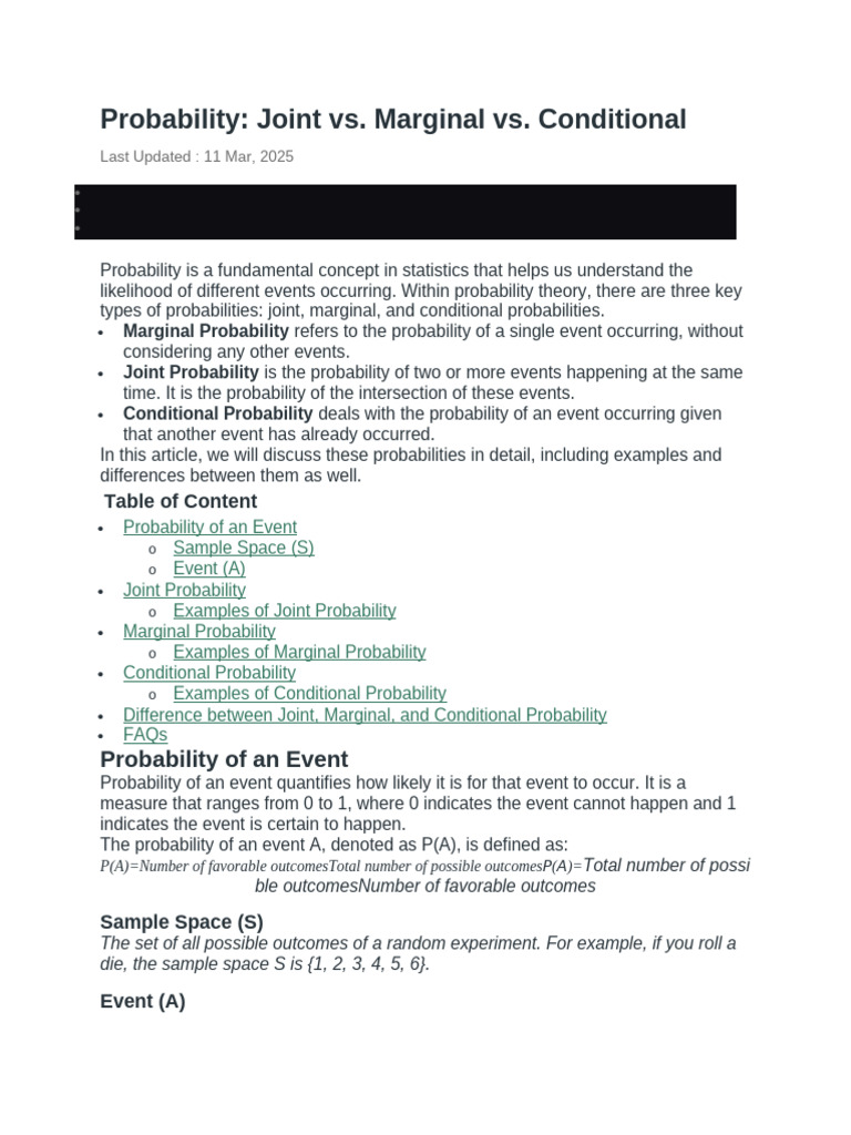 Understanding Probability Types | PDF | Probability | Probability Theory
