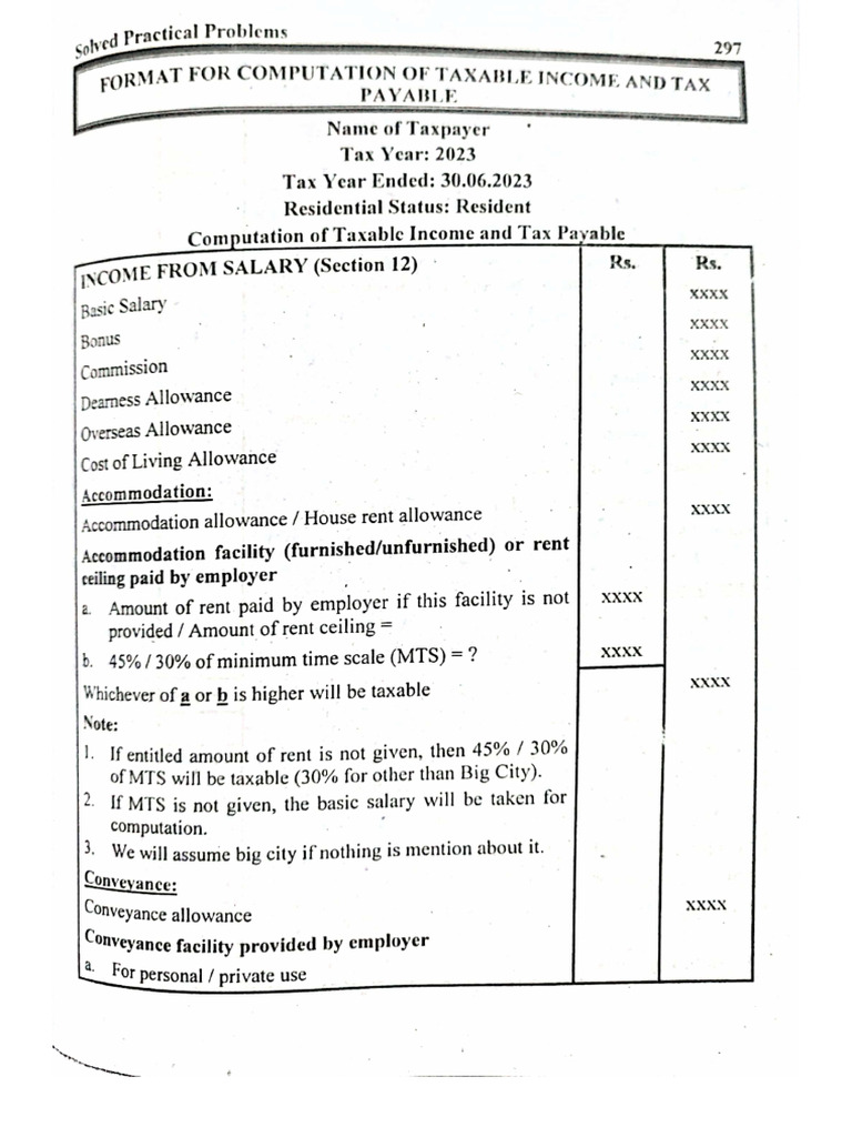 Income Tax Format 2023-24 | PDF