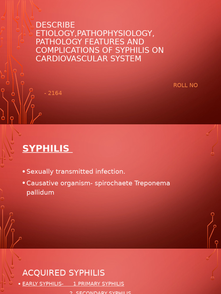 CV Syphilis Medicine - 103534 | PDF