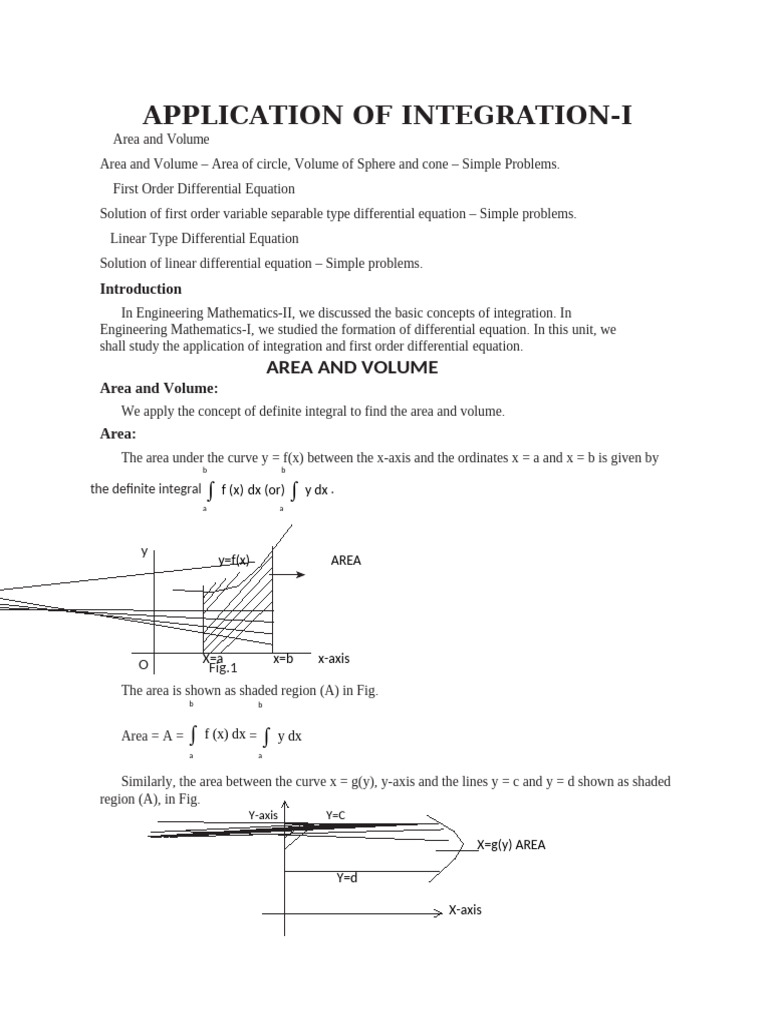 Application of Integration | PDF