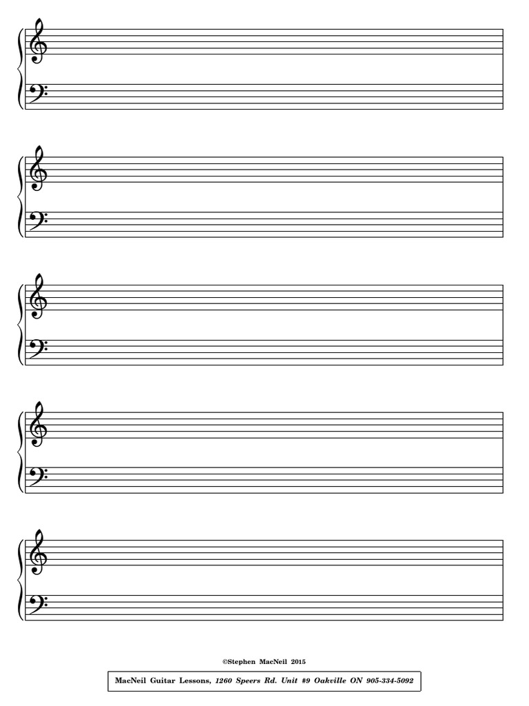 Staff Paper Piano | PDF